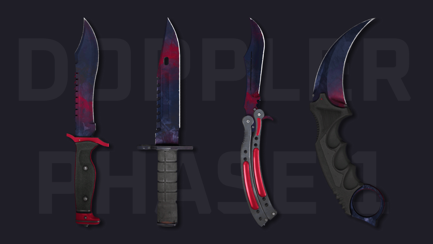 Alle CS:GO/CS2 Doppler Phasen (1,2,3,4, Saphir, Rubin, Schwarze Perle)