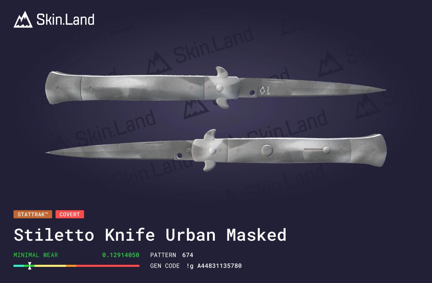 CS2 White Gem Patterns and Price Guide - Stiletto Urban Masked and Others