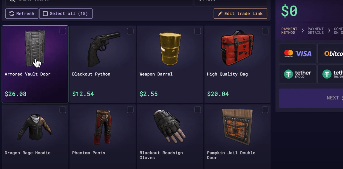 Rust Inventory Value Calculator and Checker