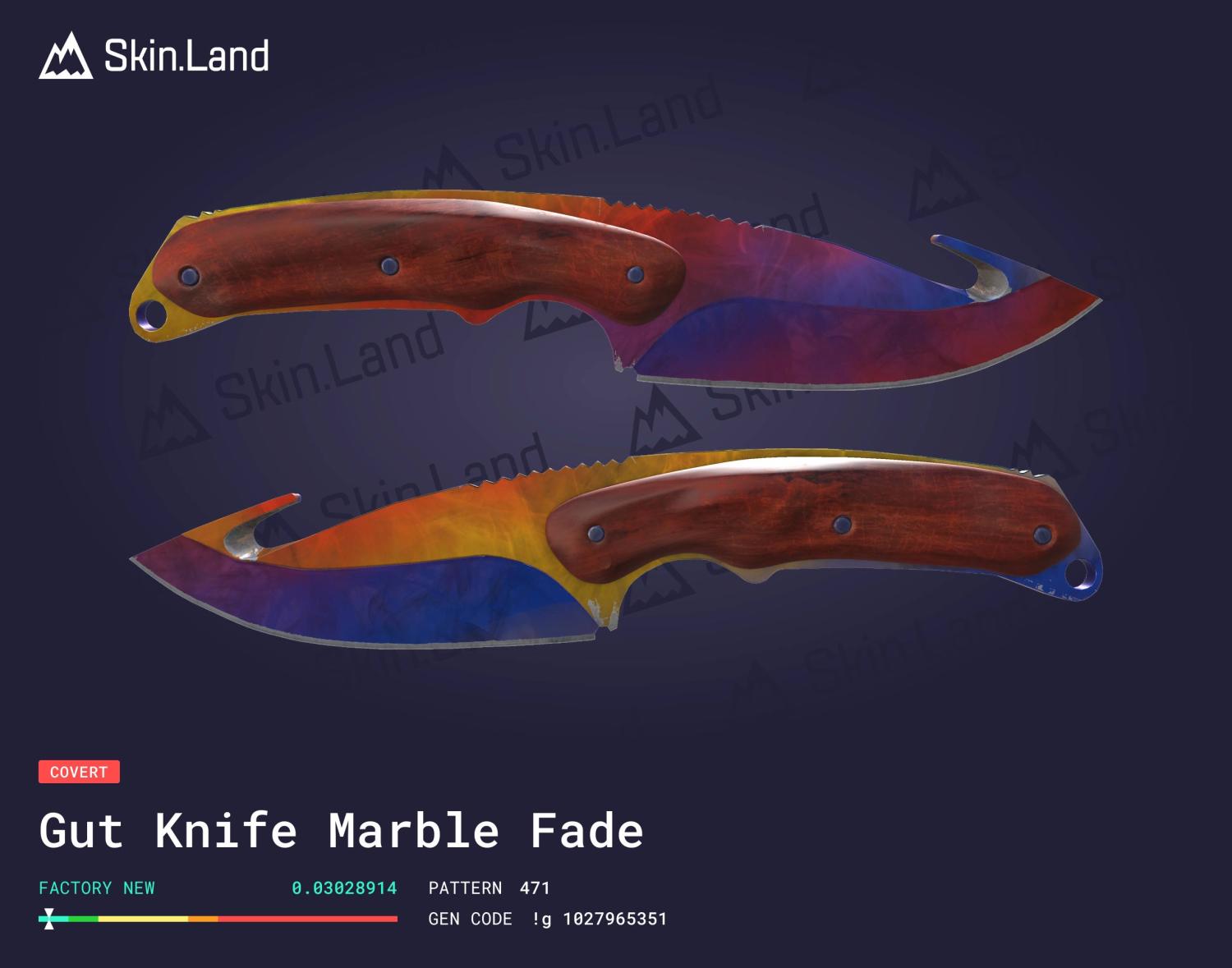 The Gut Knife Marble Fade Patterns Guide: Fire & Ice, FFI