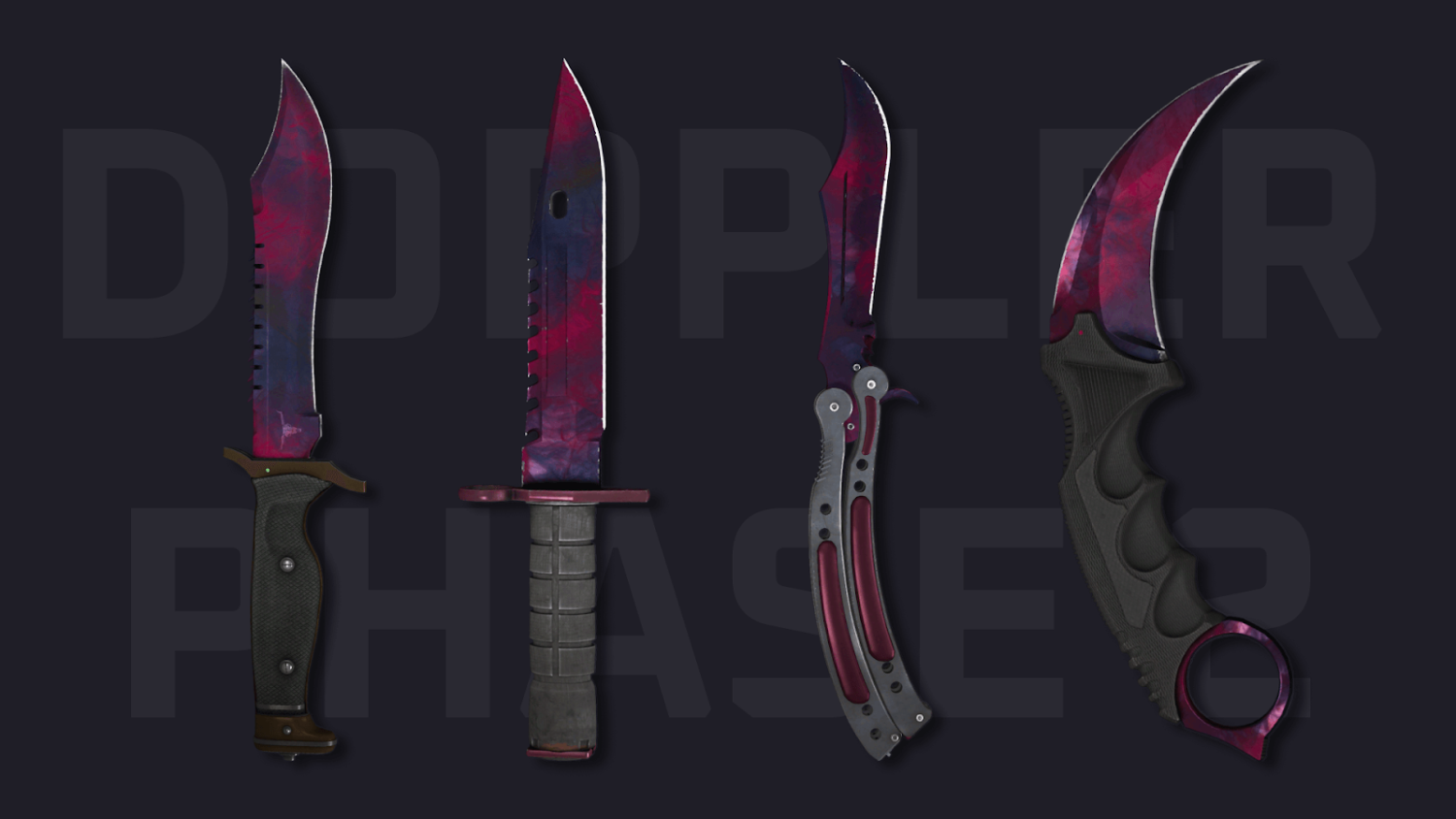All CS:GO and CS2 Doppler Phases (1,2,3,4, Sapphire, Ruby, Black Pearl)