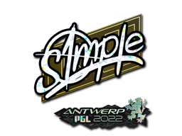 Buy Sticker | s1mple (Glitter) | Antwerp 2022 – price from $1.35 - Buy ...